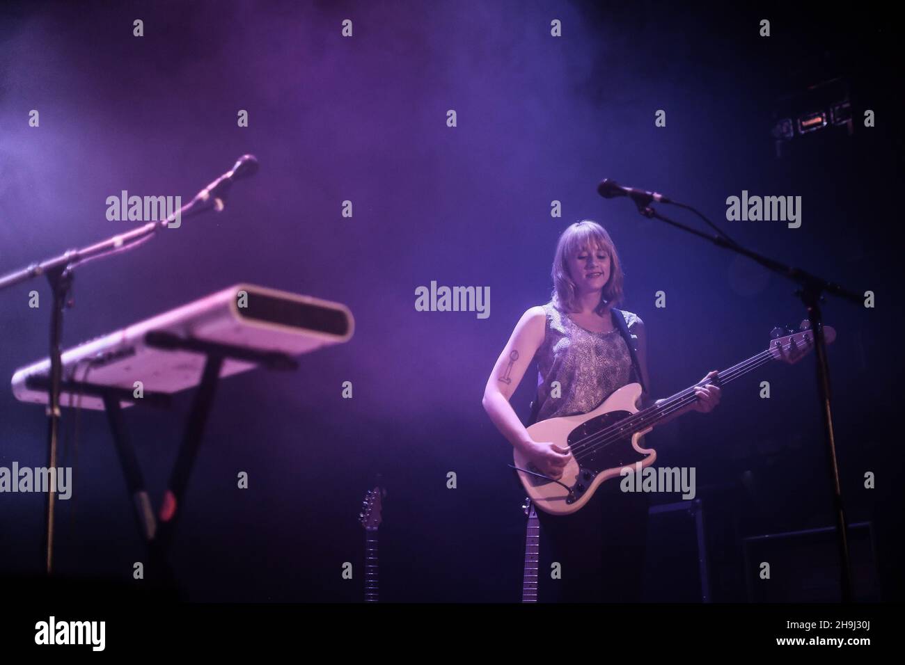 Jenn Wasner of Baltimore duo Wye Oak live on stage at Islington ...