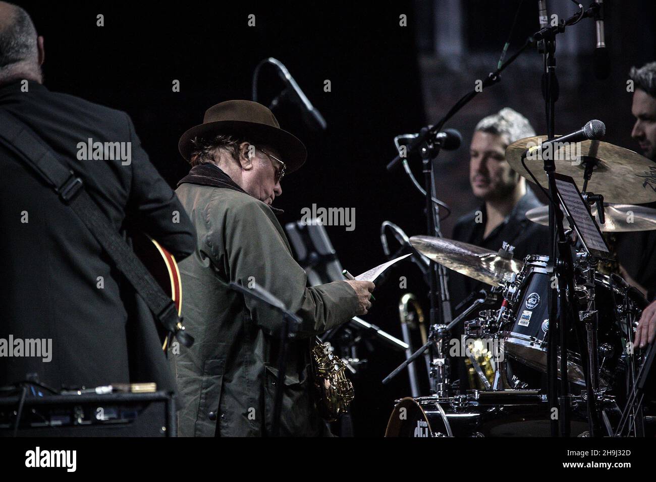 Van Morrison performing live on stage at the Hampton Court Palace ...