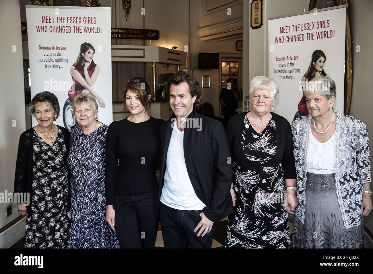Gemma Arterton, Rupert Goold, and four of the women from the 1968 ...