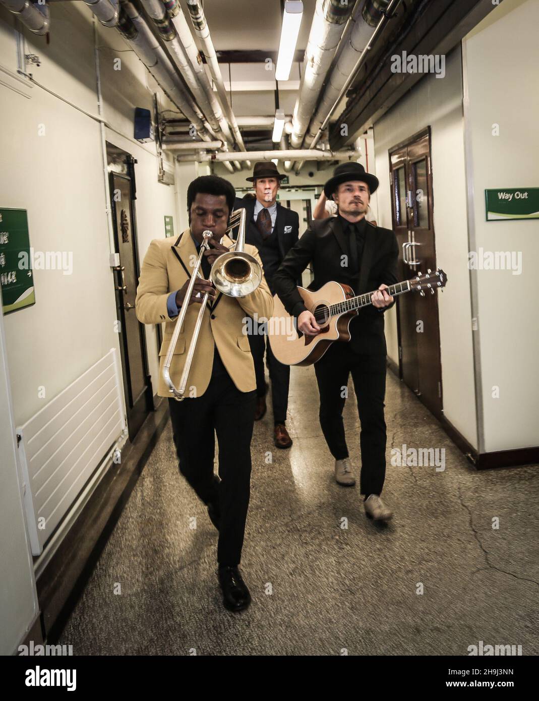 Vintage Trouble backstage before their gig at Islington Assembly Hall ...