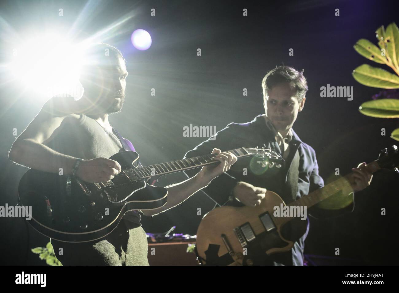 British Sea Power performing on the Garden Stage at the 2014 End of the ...