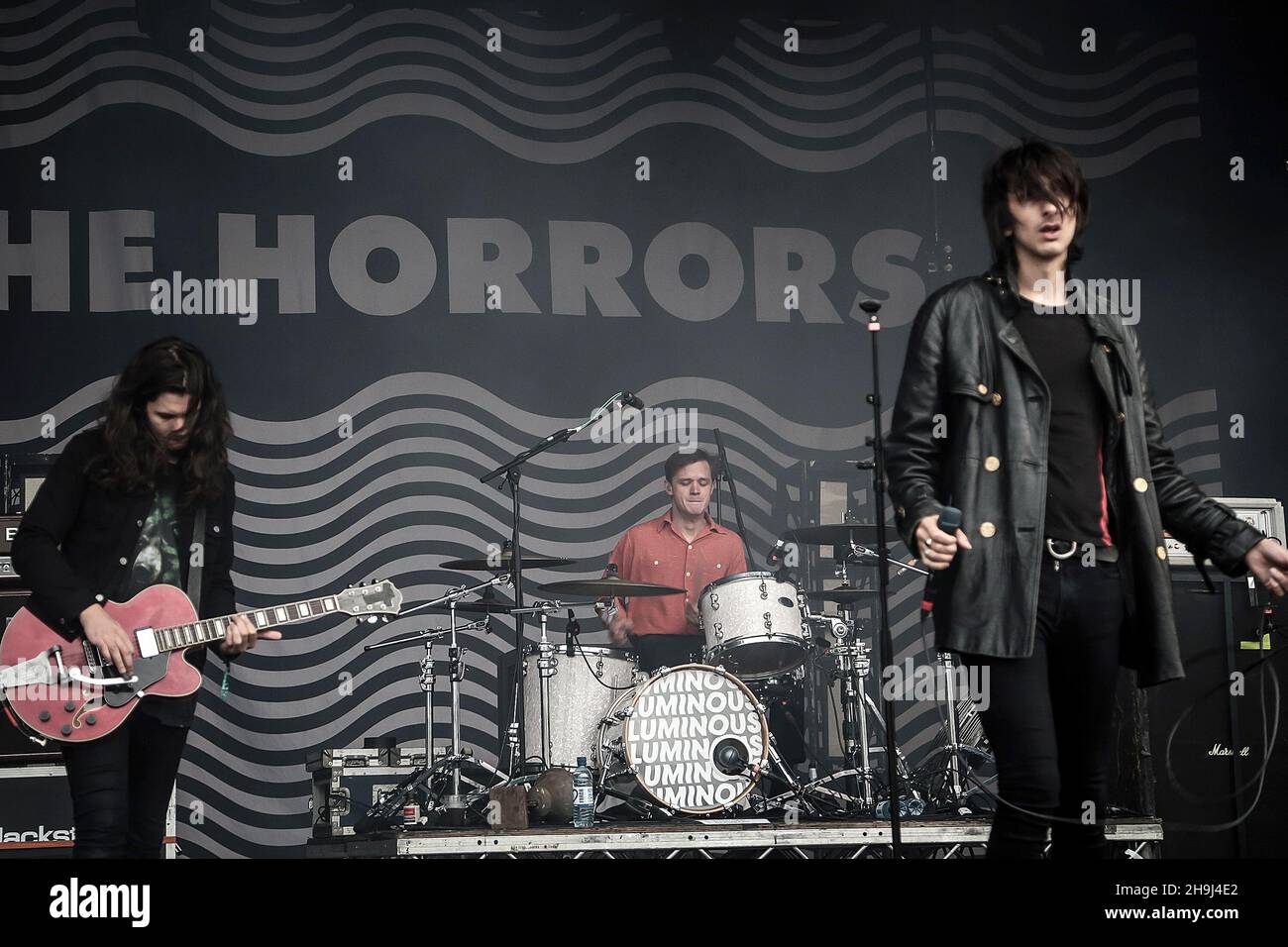 Faris Badwan of The Horrors performing at the 2014 End of the Road ...