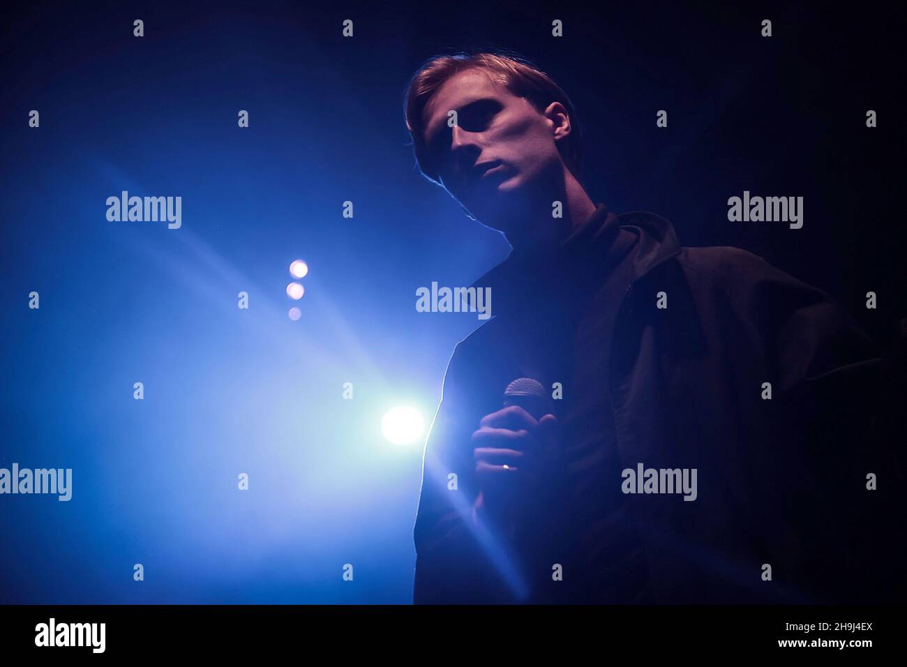 Mark Goldsworthy of Eagulls performing at the 2014 End of the Road ...