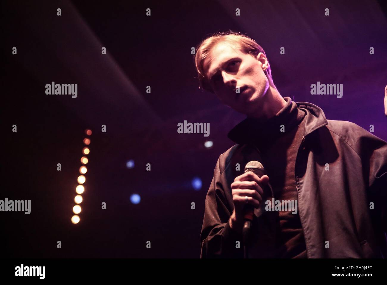Mark Goldsworthy of Eagulls performing at the 2014 End of the Road ...