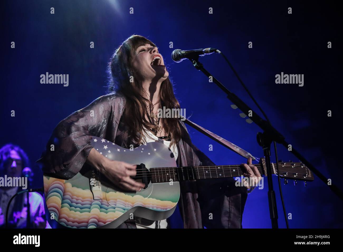 Jenny Lewis and her band performing live on stage at Islington Assembly ...