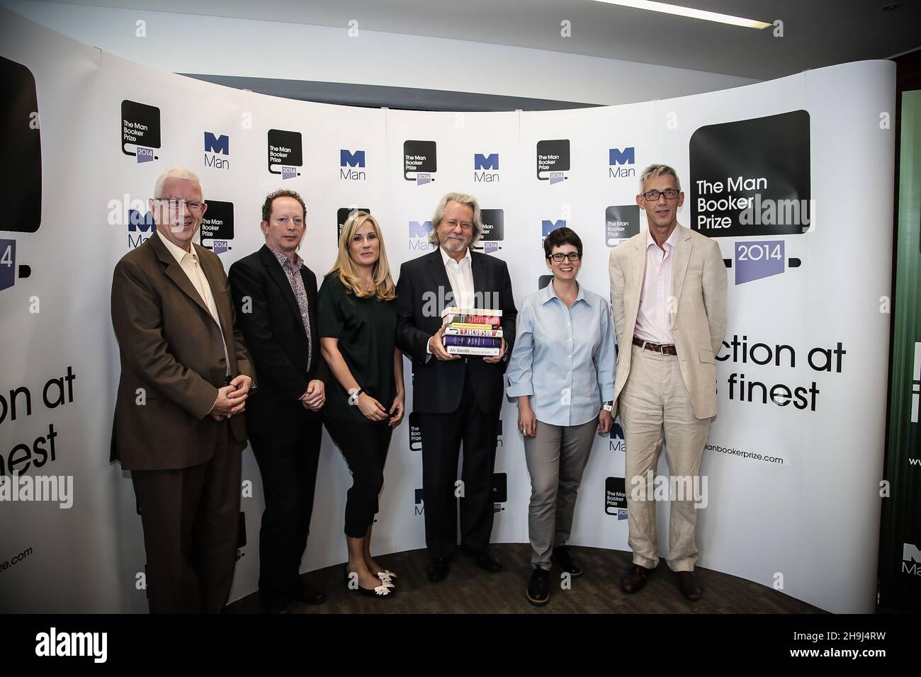 The announcement of the short list for the 2014 Man Booker prize (left ...