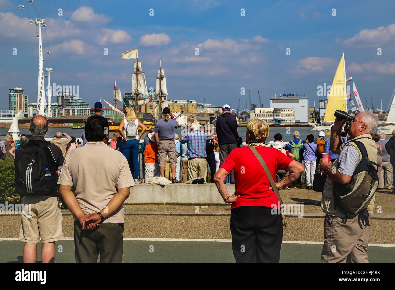 The Parade of Sail on the river Thames, the finale of the Tall Ships ...