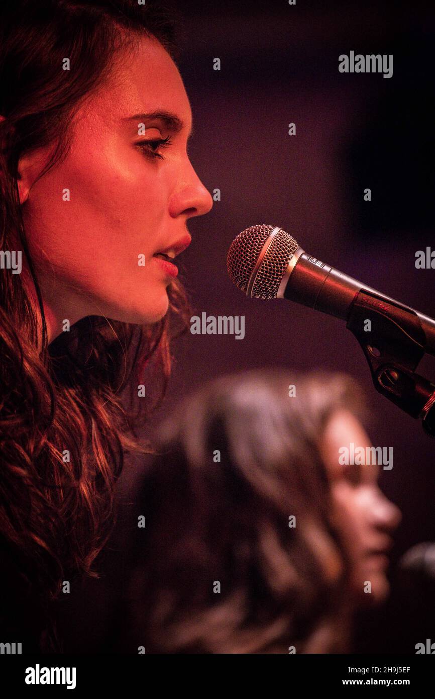 Lily and Madeleine live on stage at Bush Hall in London Stock Photo - Alamy