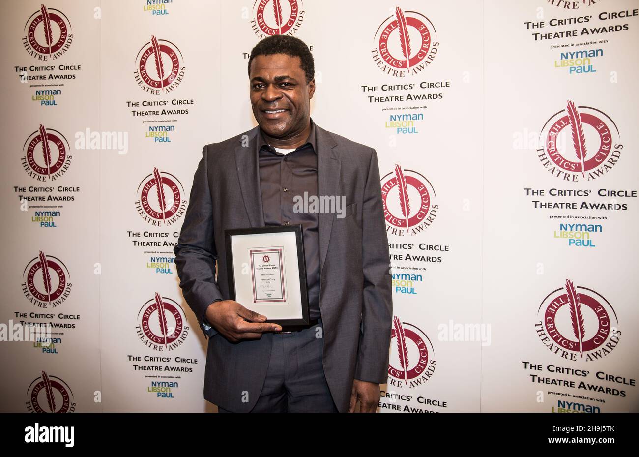Danny Sapani after receiving the Best Actress Award on behalf of Helen ...