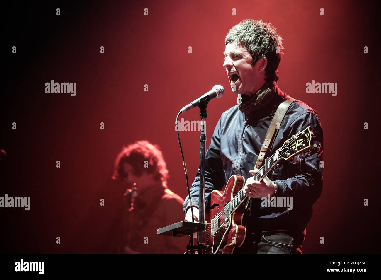Noel Gallagher and the Highflying Birds live on stage at the O2 Arena ...