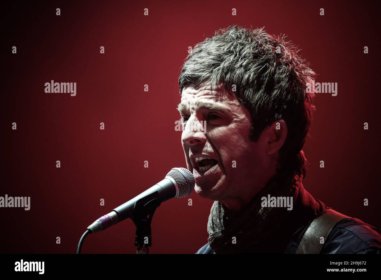 Noel Gallagher and the Highflying Birds live on stage at the O2 Arena ...