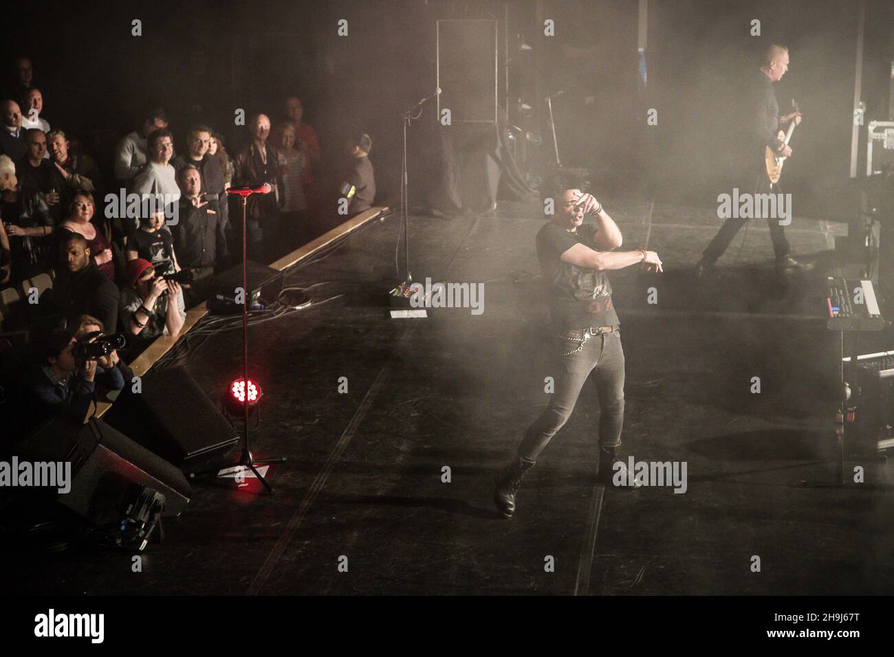 Gary Numan performing live on stage at the Royal Festival Hall in ...