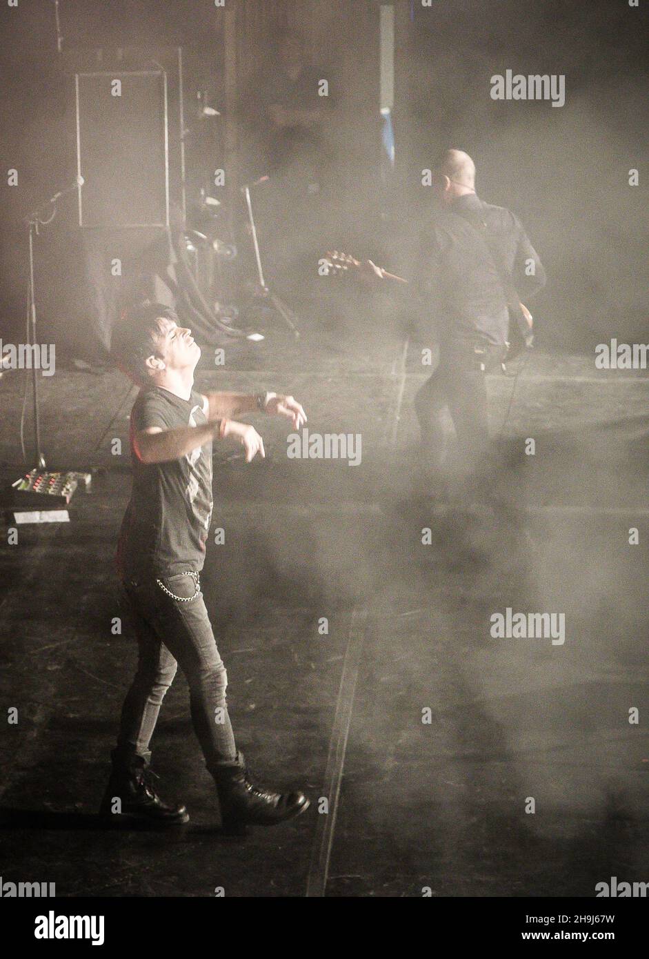Gary Numan performing live on stage at the Royal Festival Hall in ...