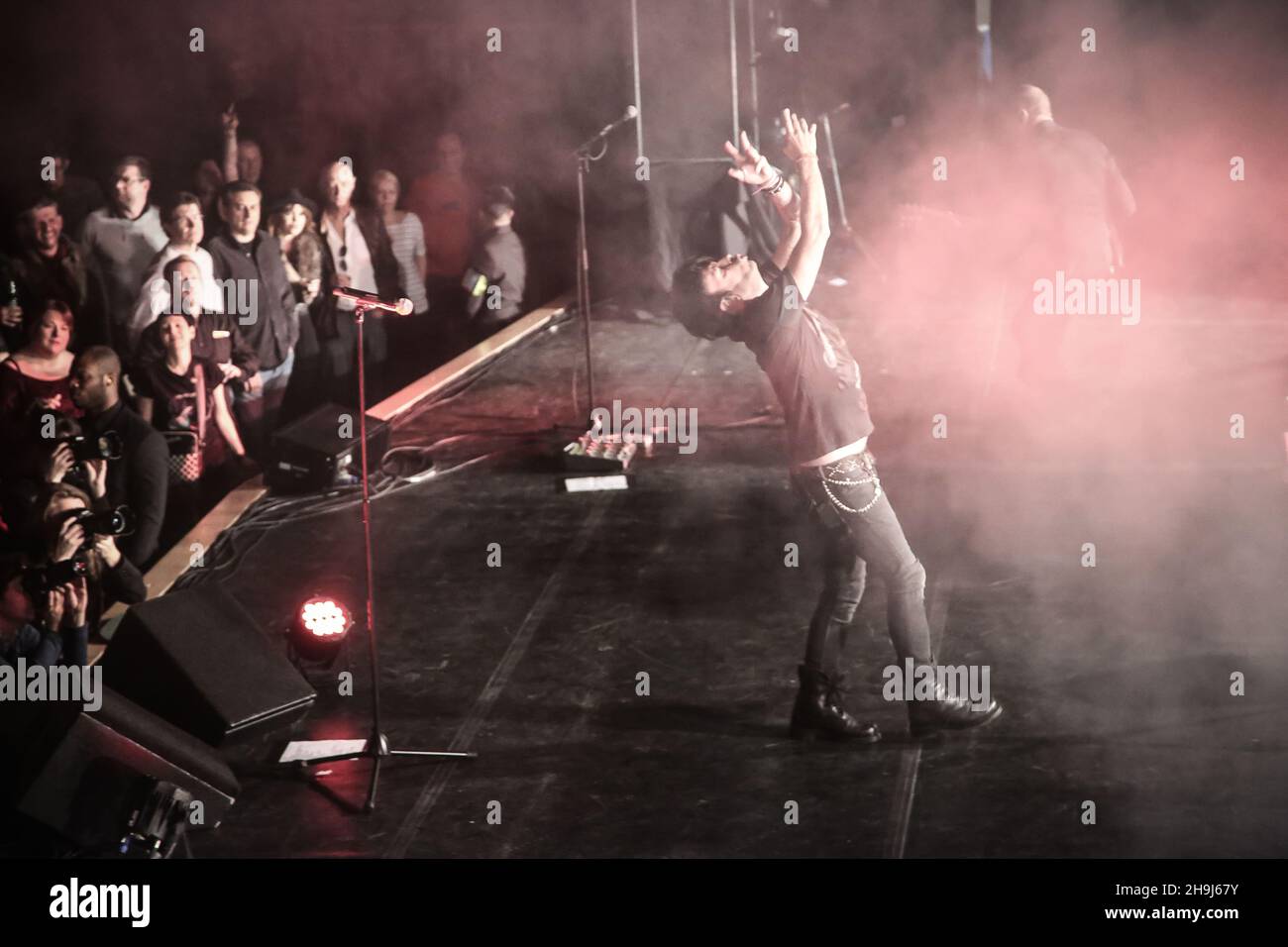 Gary Numan performing live on stage at the Royal Festival Hall in ...