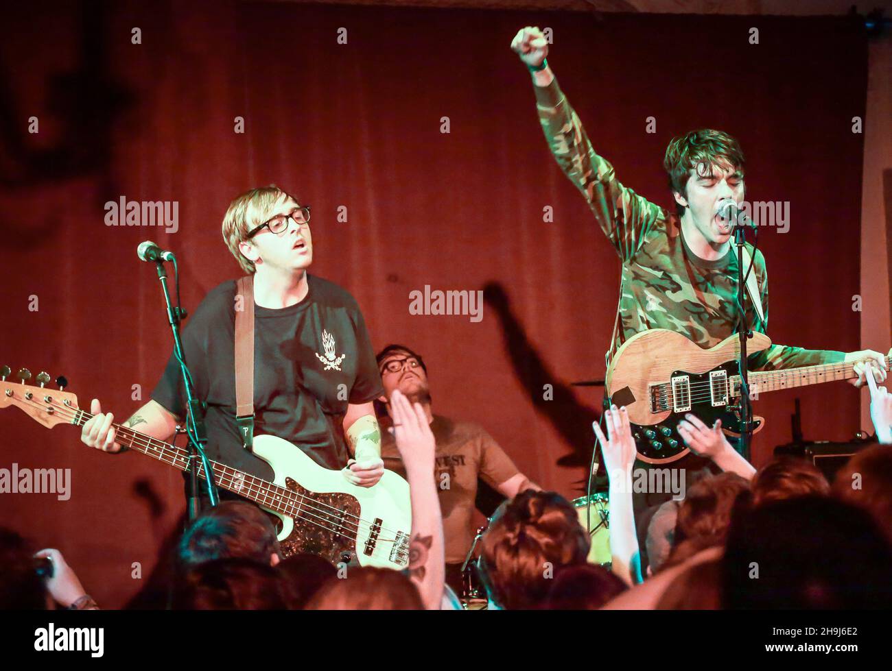 Matt Ebert and Barry Johnson of Joyce Manor at Bush Hall in London ...
