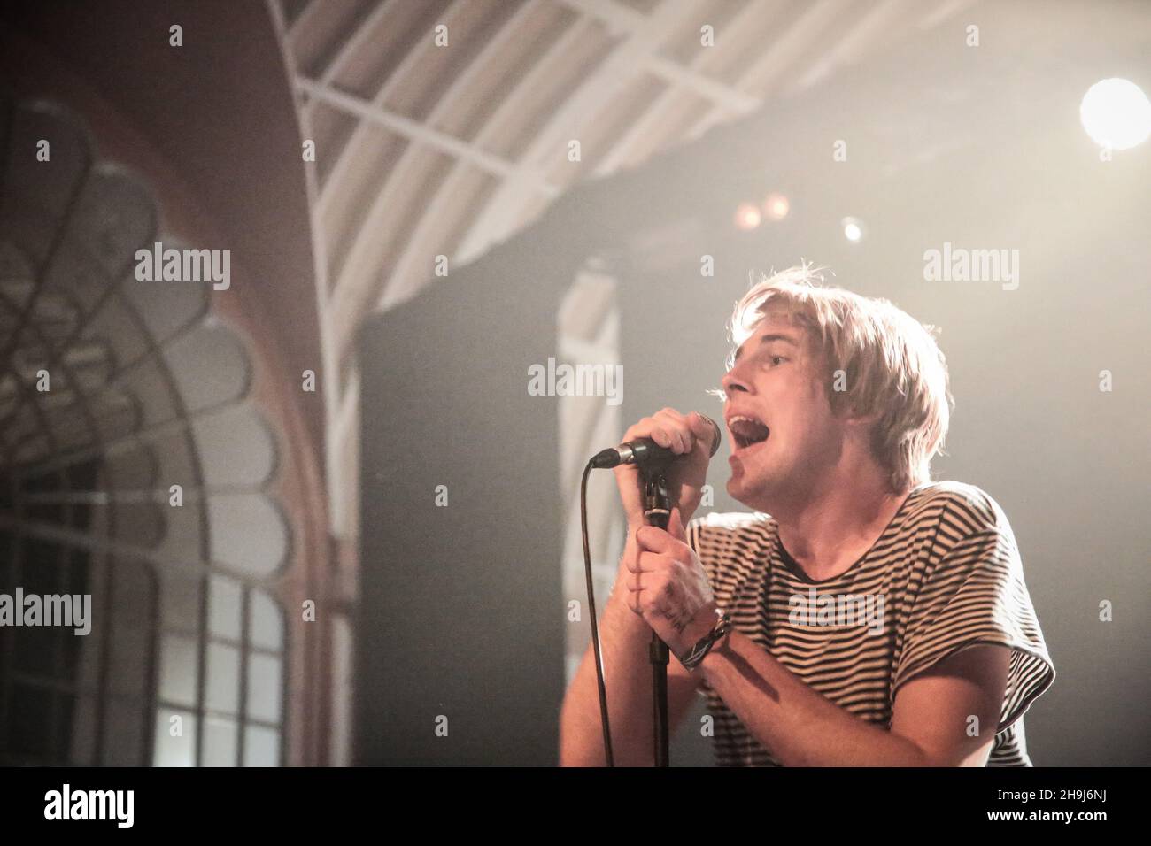 Dara Kiely of Girl Band on the Dome stage as part fo the 2015 Great ...