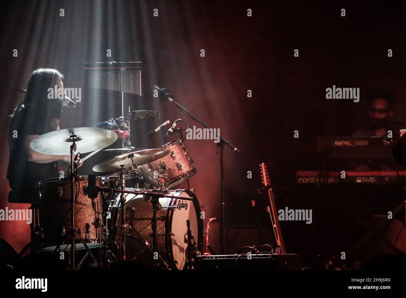 Riley Geare, drummer with Unknown Mortal Orchestra at Islington ...