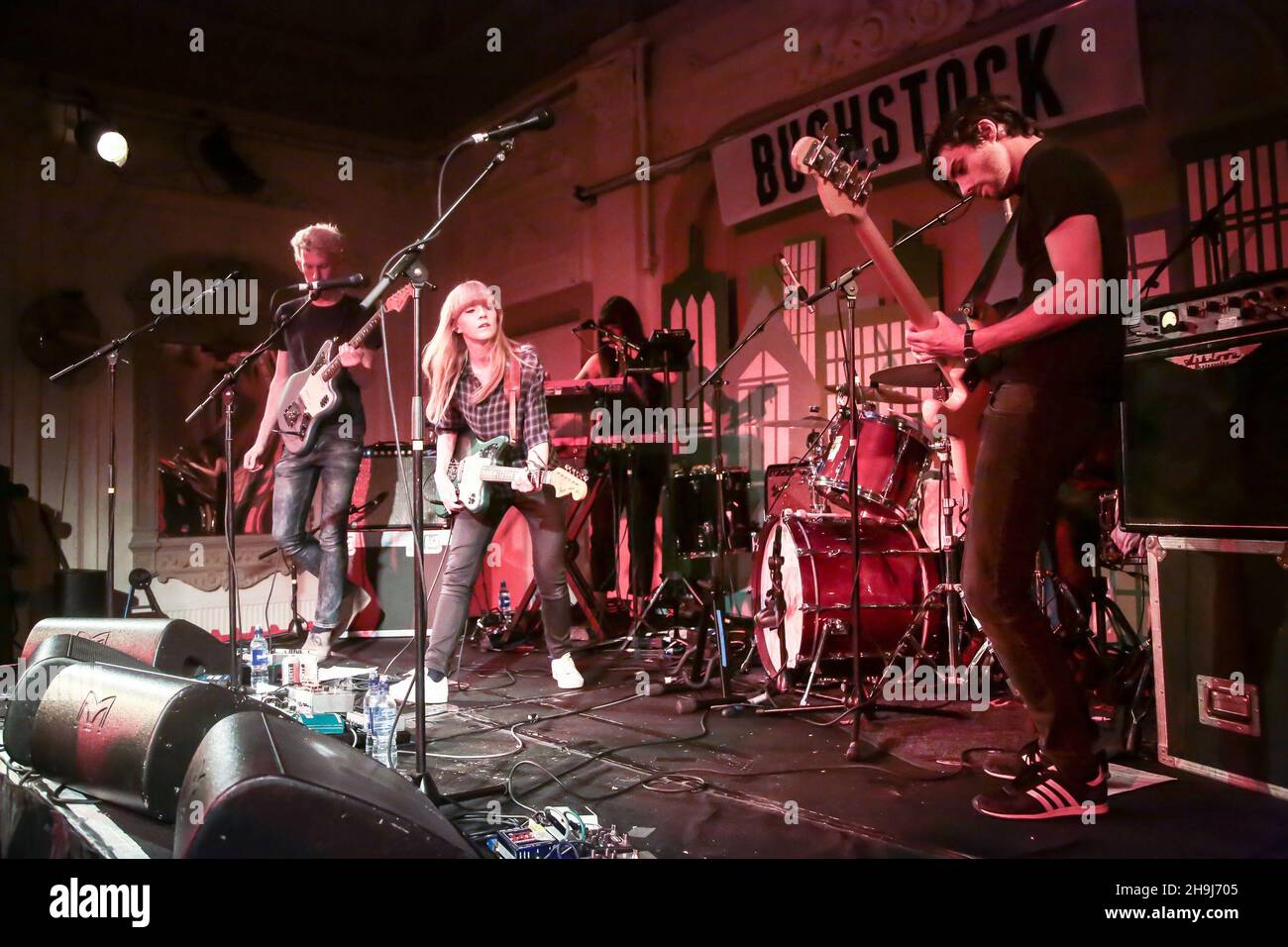 Lucy Rose performing live on stage during the Bushstock festival at ...