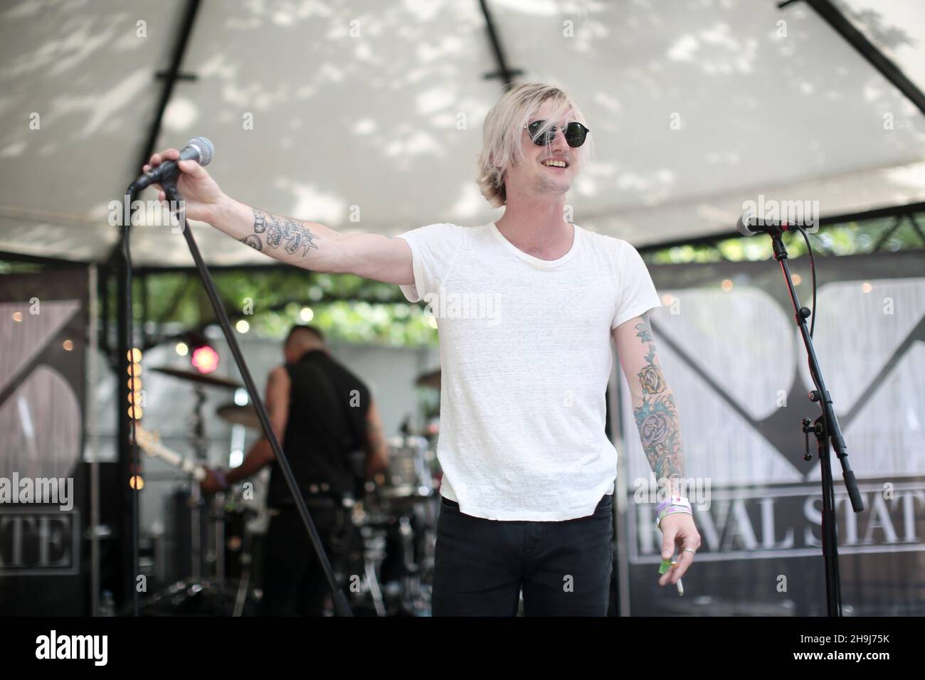 Luke Van Hoof of Rival State on the Summer Stage at the Barclaycard ...