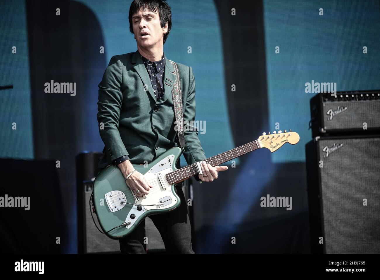 Johnny Marr on stage at the Barclaycard British Summer Time (BST ...