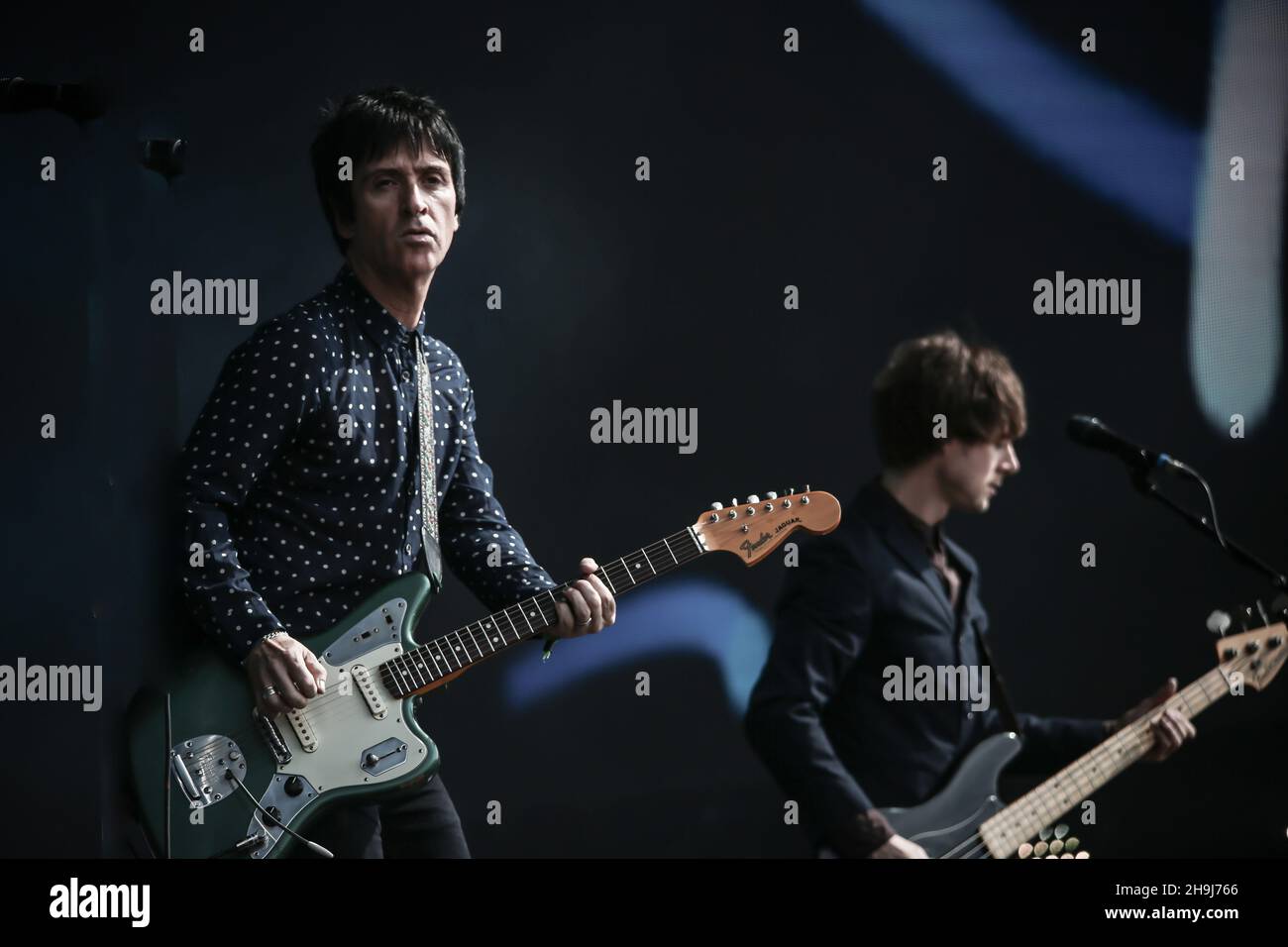 Johnny Marr on stage at the Barclaycard British Summer Time (BST ...
