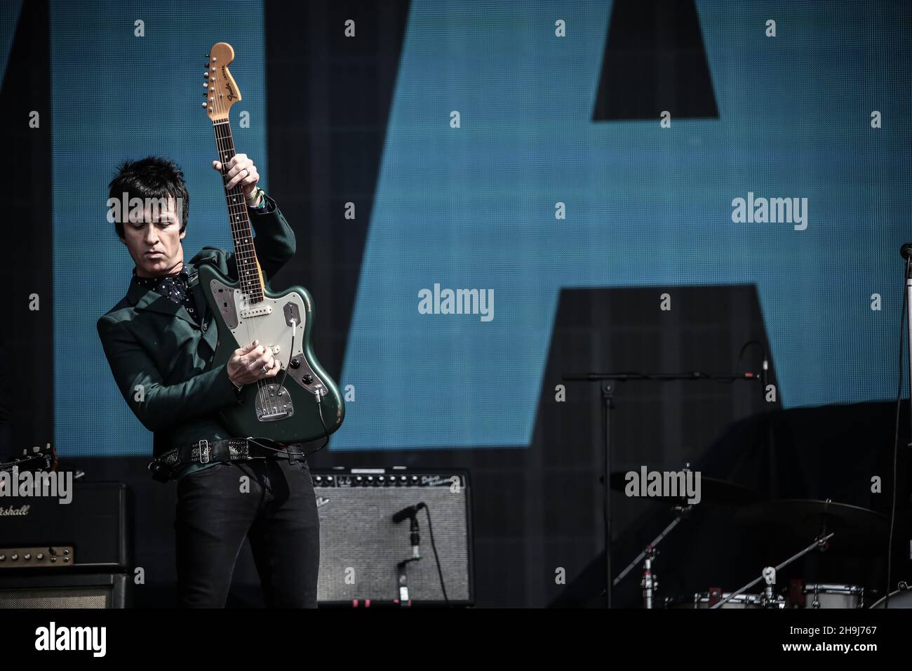 Johnny Marr on stage at the Barclaycard British Summer Time (BST ...
