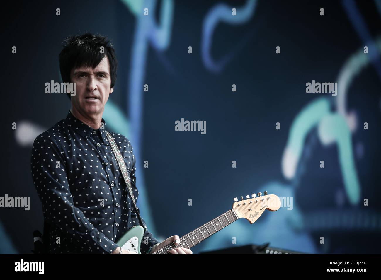 Johnny Marr on stage at the Barclaycard British Summer Time (BST ...
