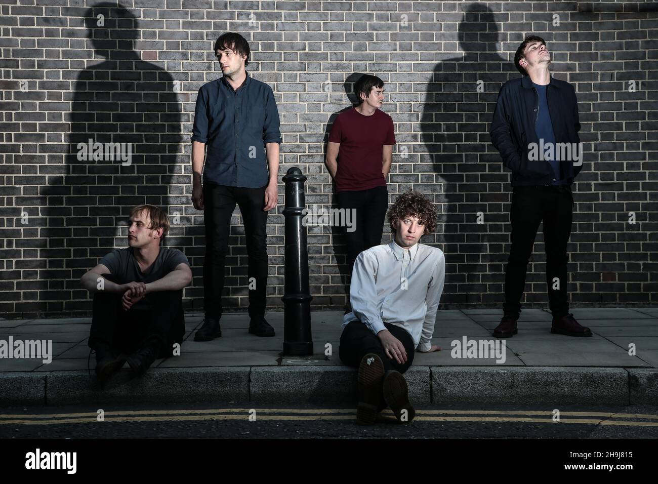 Autobahn posing for portraits before their gig at the Old Blue Last in ...