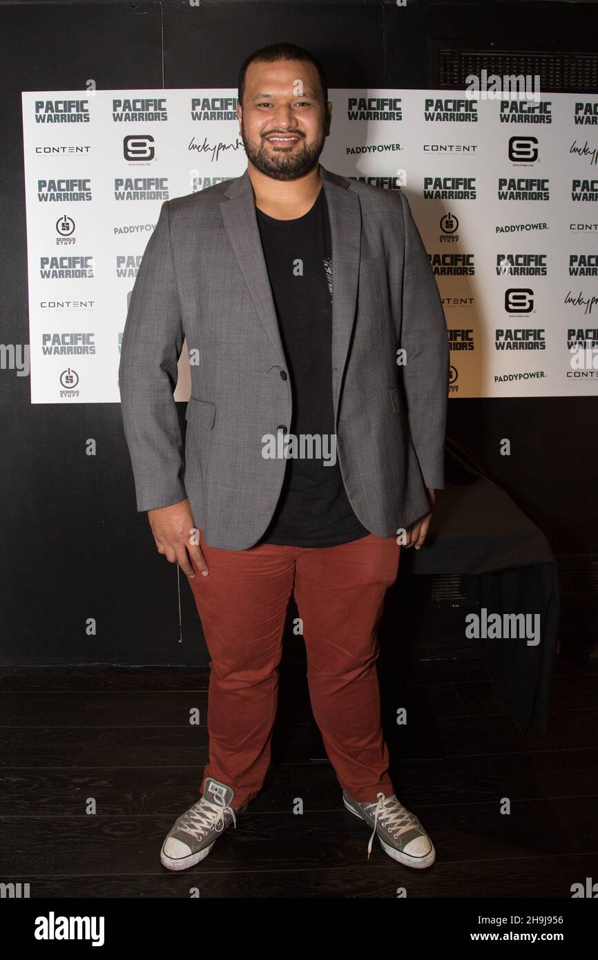 James Johnston poses for photos as former and current players from the ...