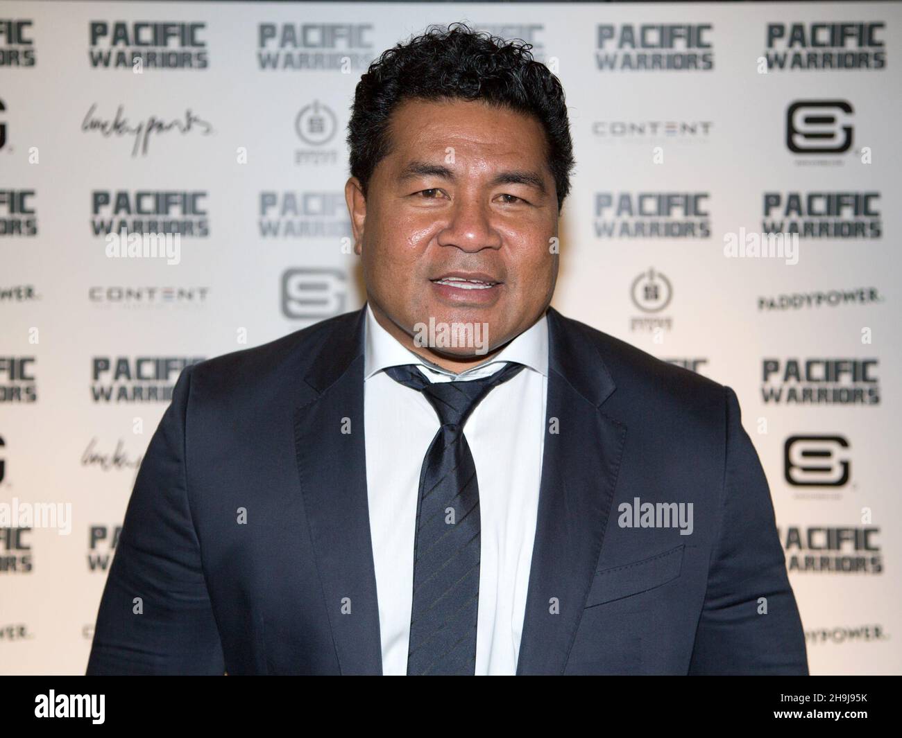 Freddi Tuilagi poses for photos as former and current players from the ...