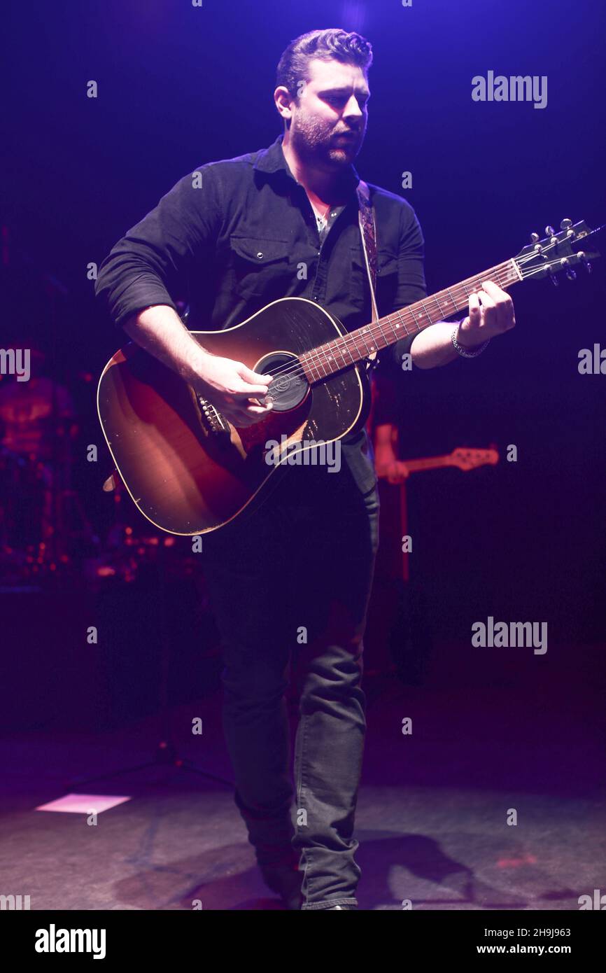 Country singer Chris Young performing live on stage at the Shepherds ...