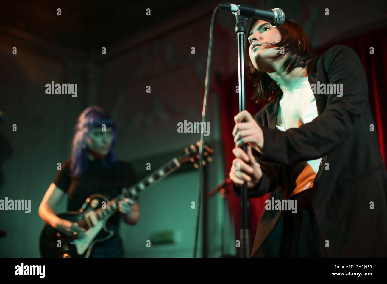 Hannah Field of Little May performing live on stage at Bush Hall in ...
