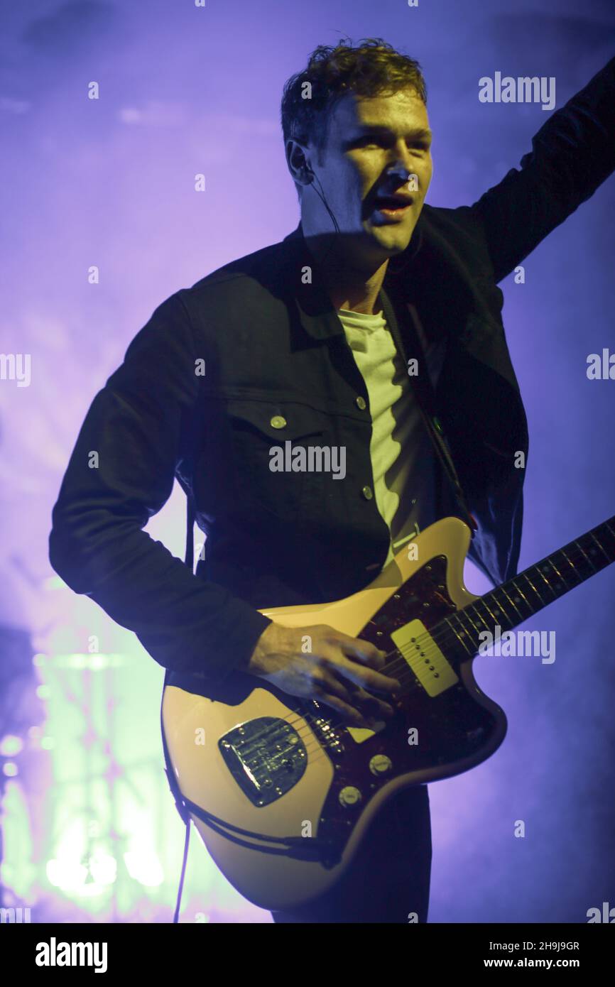 Felix Bushe of Gengahr performing live on stage at Scala in London ...