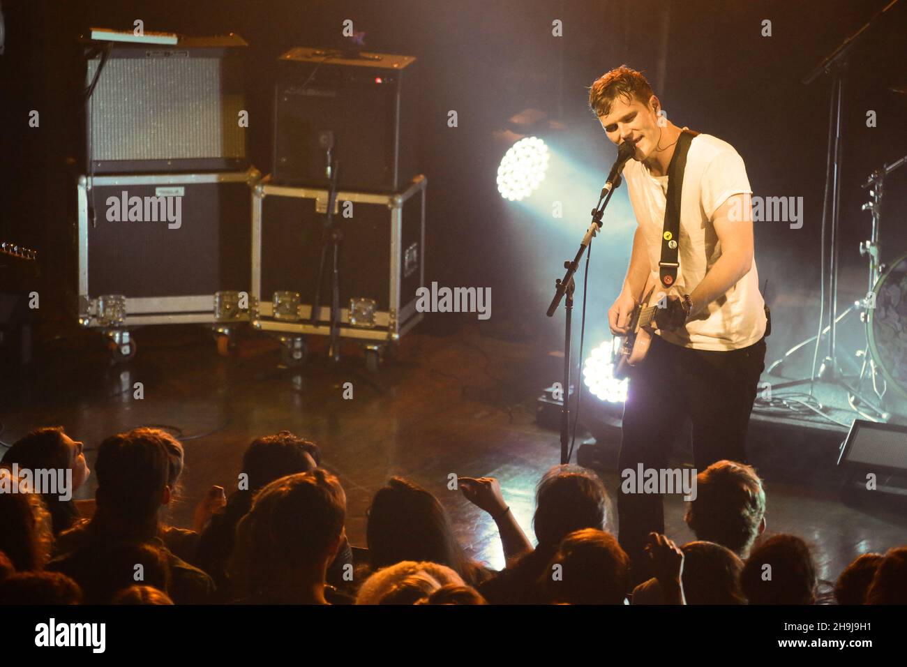 Felix Bushe of Gengahr performing live on stage at Scala in London ...