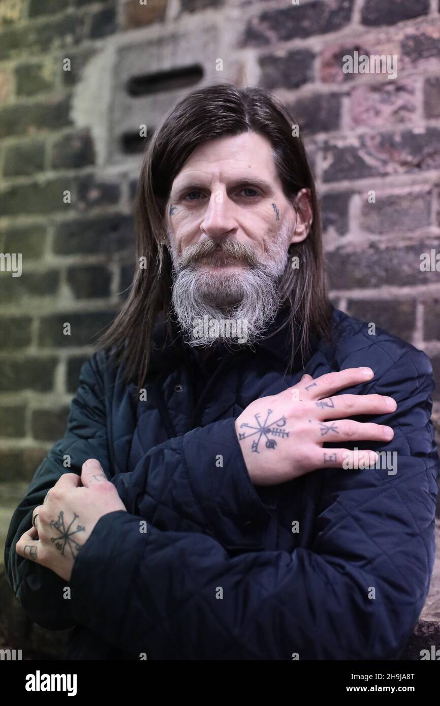 Dylan Carson poses for photos before going on stage at Bush Hall in ...
