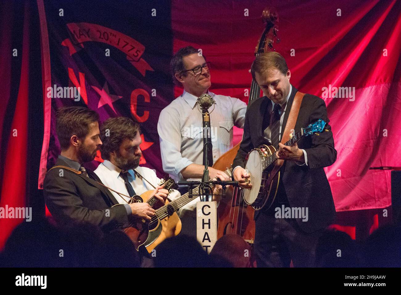 Bluegrass band Chatham County Line performing live on stage at Bush ...