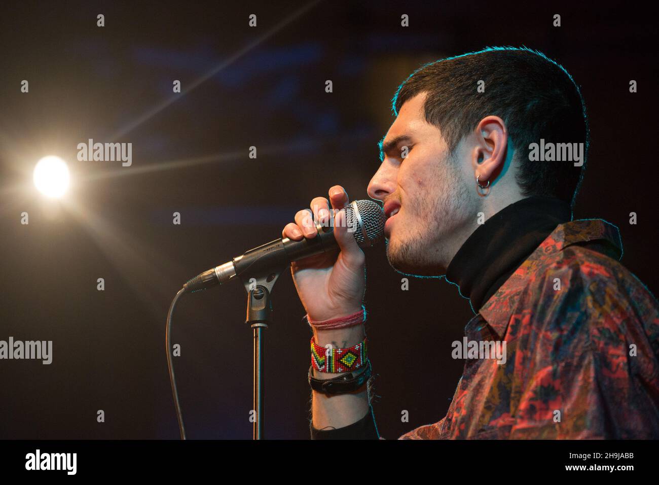 Shivum Sharma poses for photos before going on stage in support of Flo ...