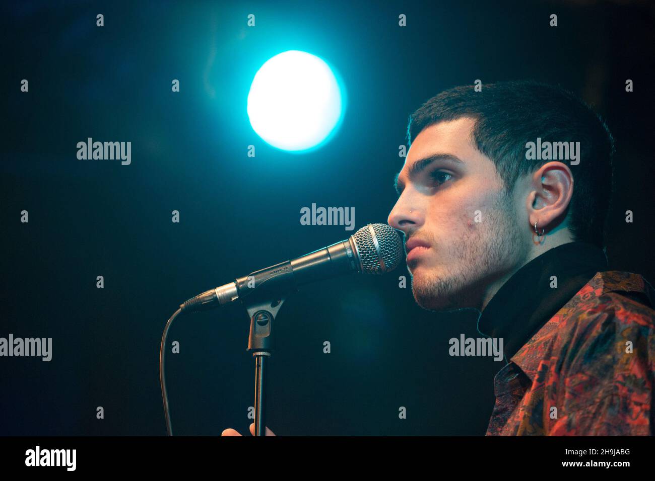 Shivum Sharma poses for photos before going on stage in support of Flo ...