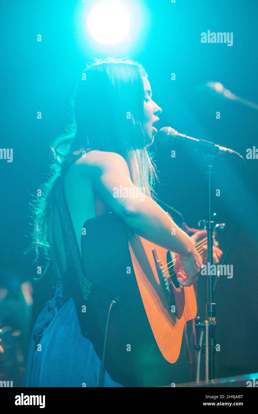 Flo Morrissey performs on stage at Bush Hall in London as part of her ...