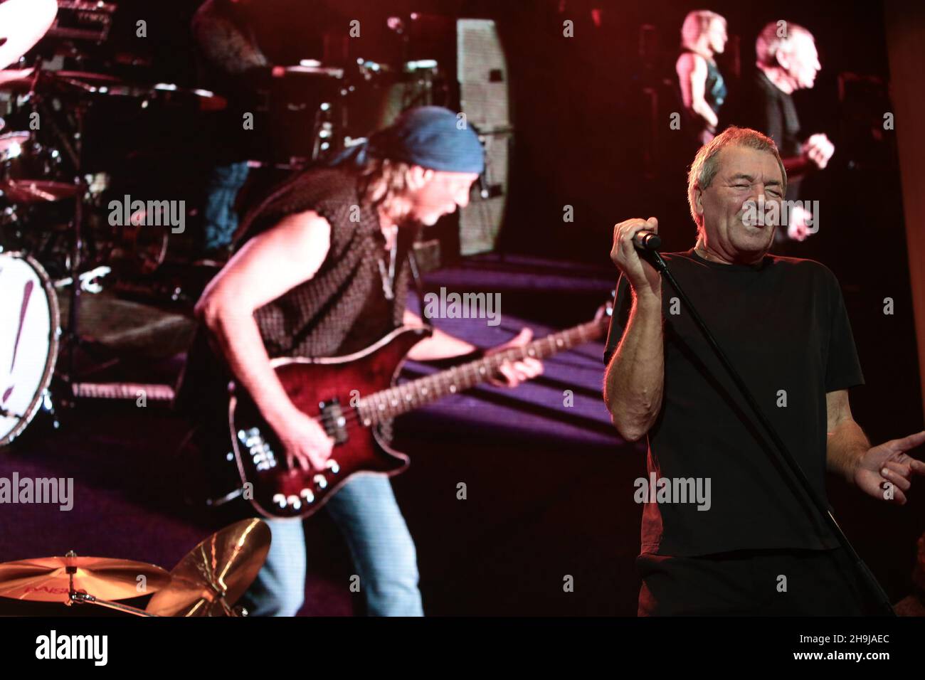 Ian Gillan singer with Deep Purple playing a one-off UK date at the O2 ...