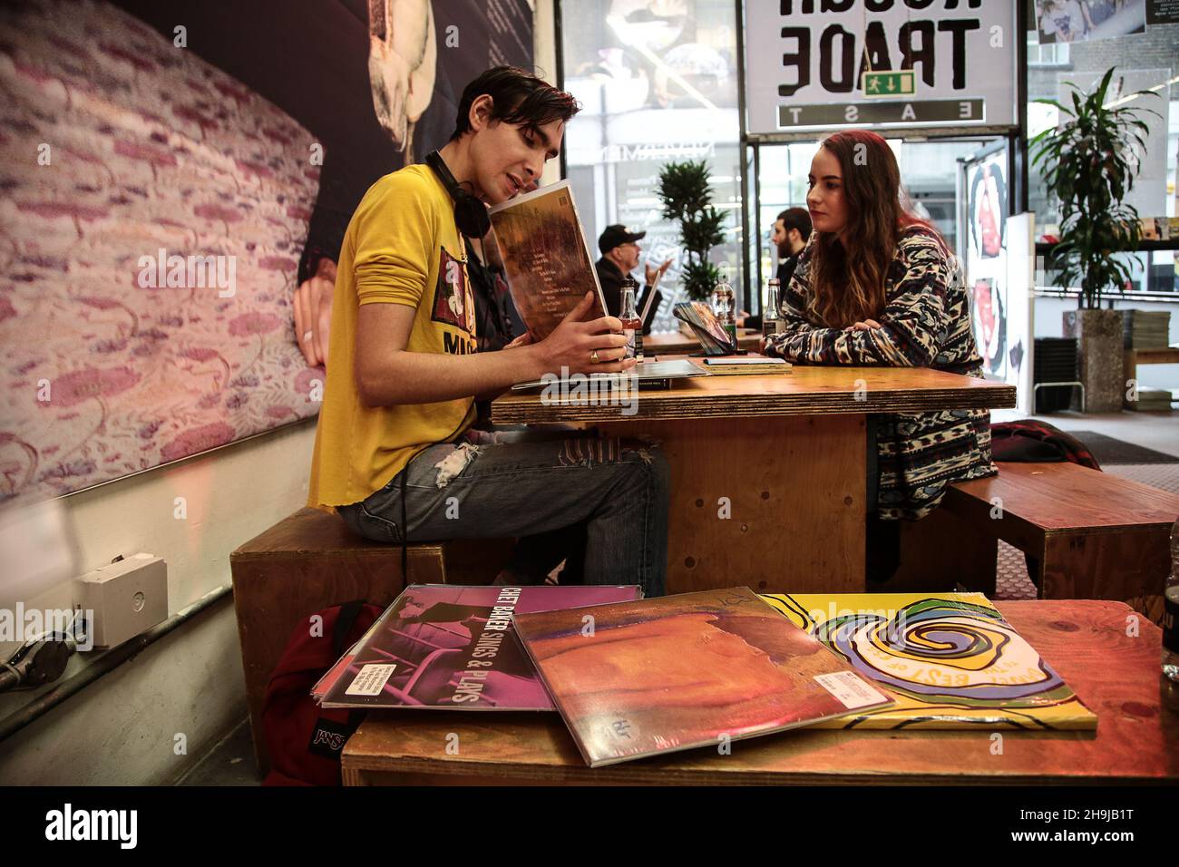 Oscar Scheller (stage name Oscar) posing for photos at the Rough Trade ...
