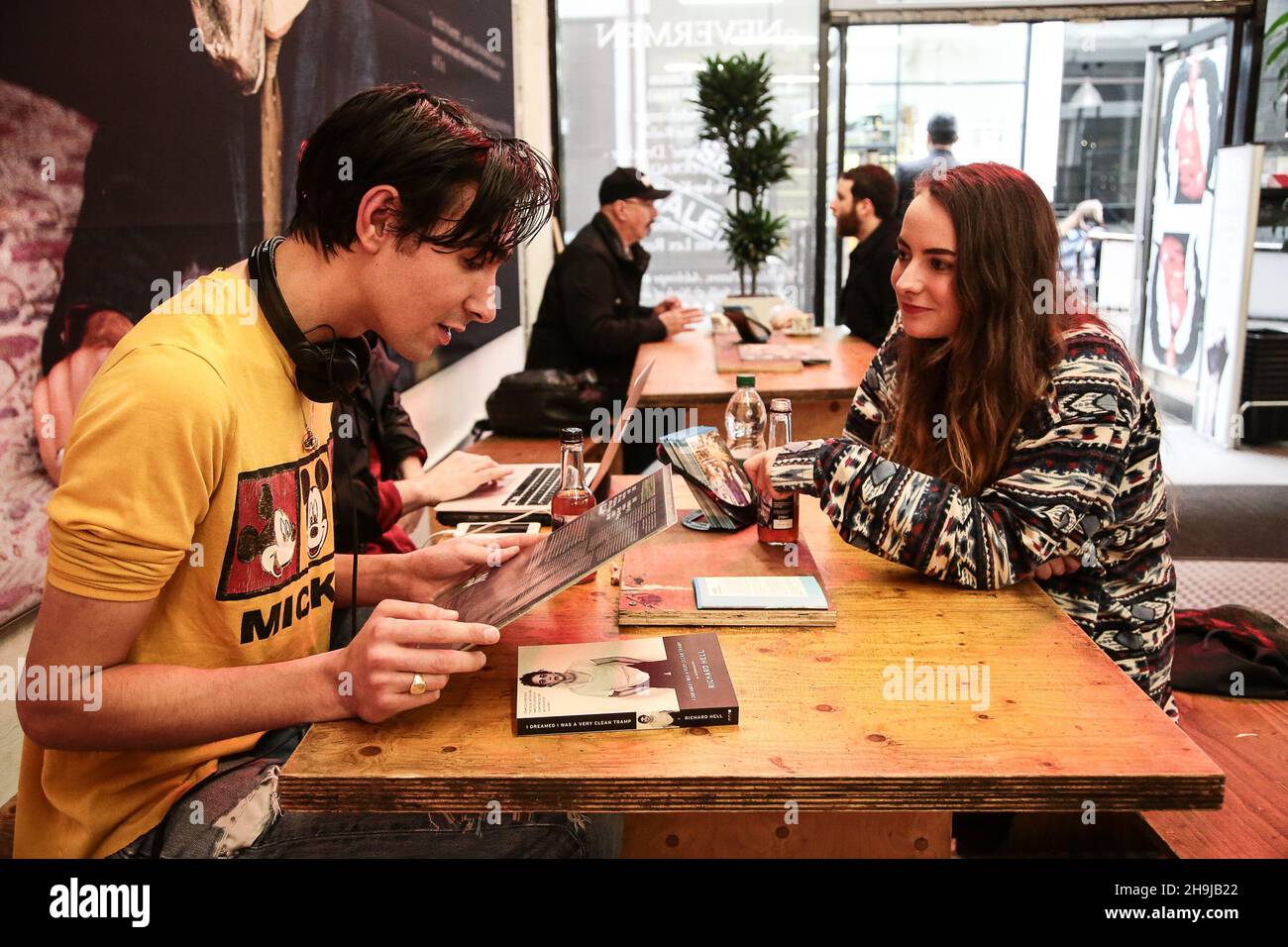 Oscar Scheller (stage name Oscar) posing for photos at the Rough Trade ...