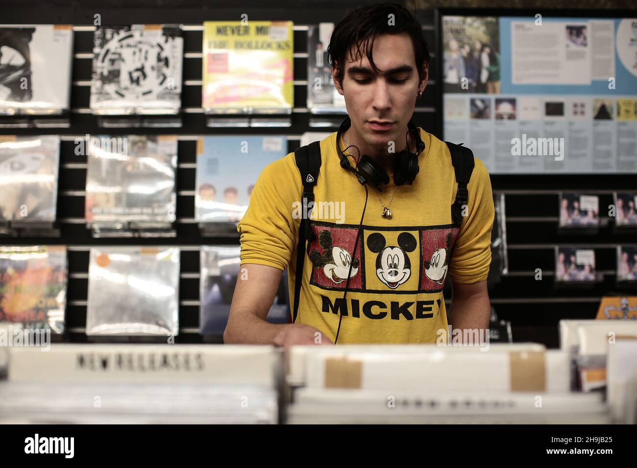Oscar Scheller (stage name Oscar) posing for photos at the Rough Trade ...
