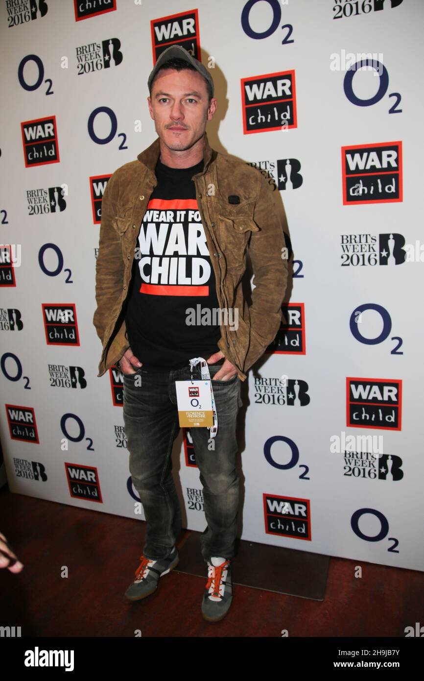 Actor Luke Evans arriving at the War Child benefit gig by Florence and ...