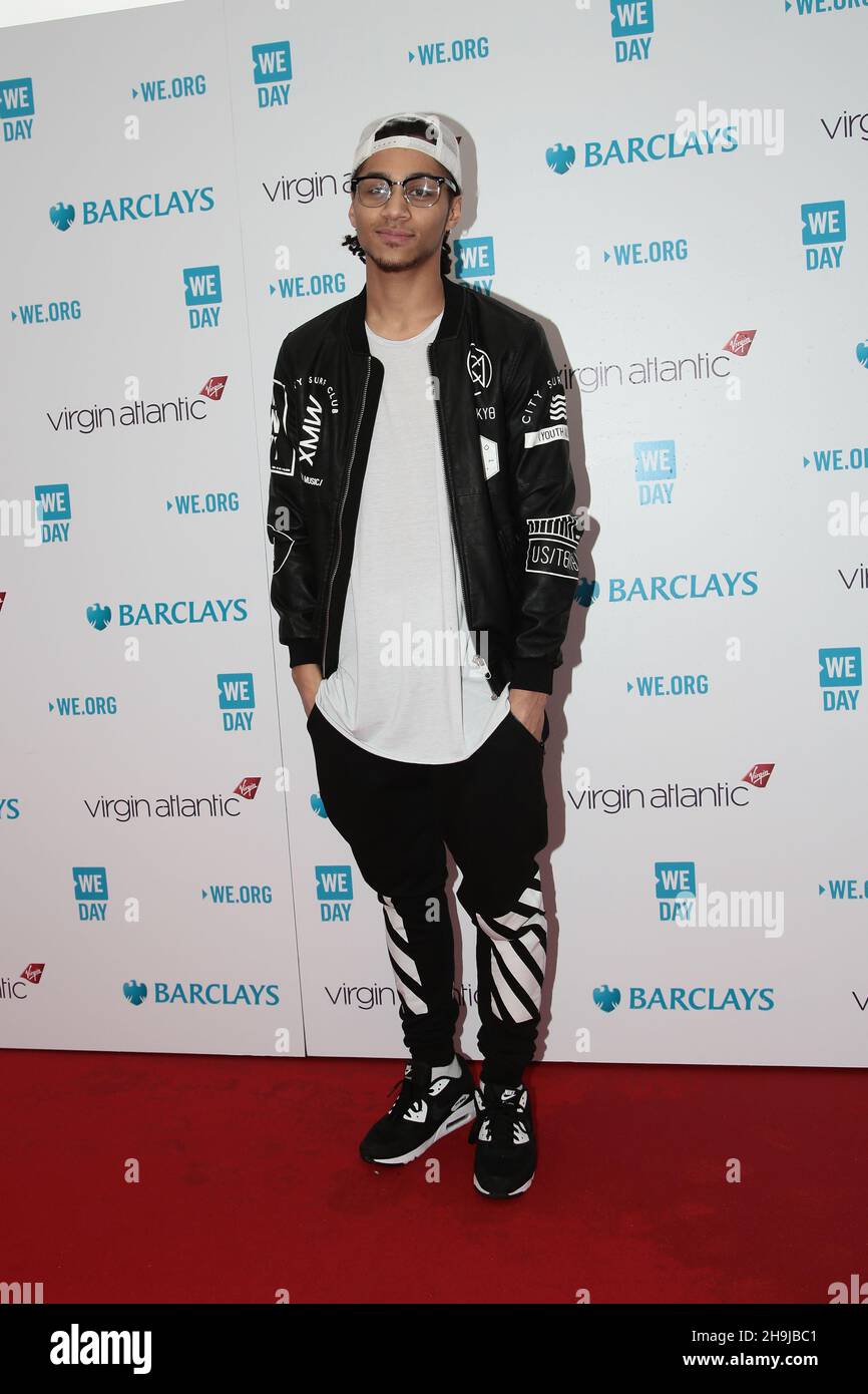 Bluey Robinson arriving at the third annual We Day at Wembley SSE, an ...