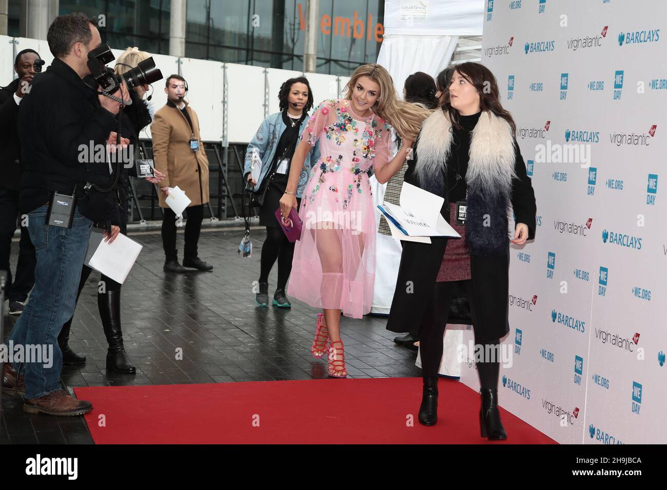 Tallia Storm arriving at the third annual We Day at Wembley SSE, an ...