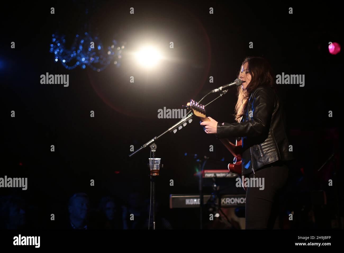 Singer songwriter Georgie supporting Jake Bugg and his band playing the ...