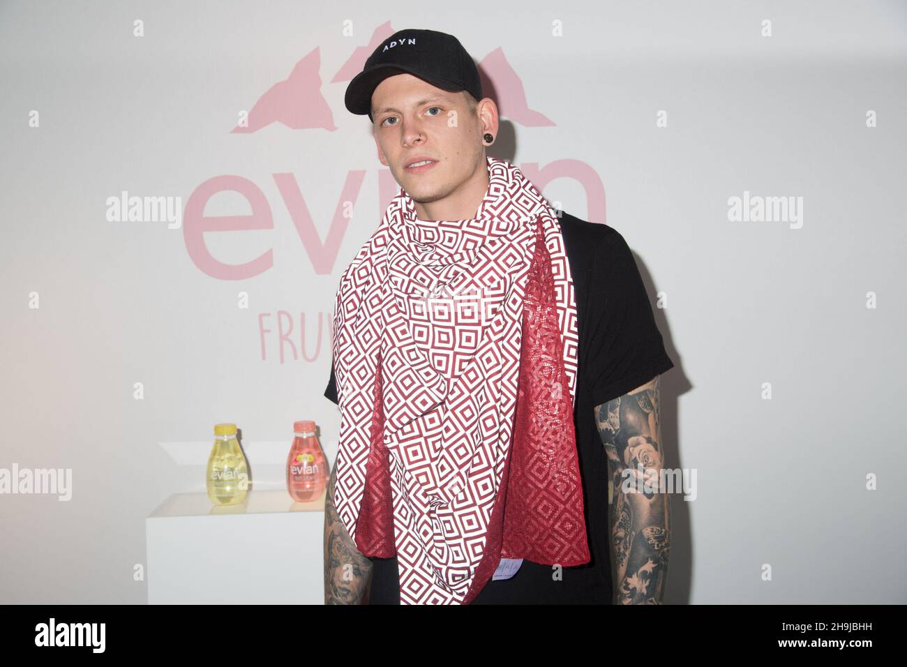 Lewis Morgan arriving on the red carpet for the Evian Fruits and Plants ...