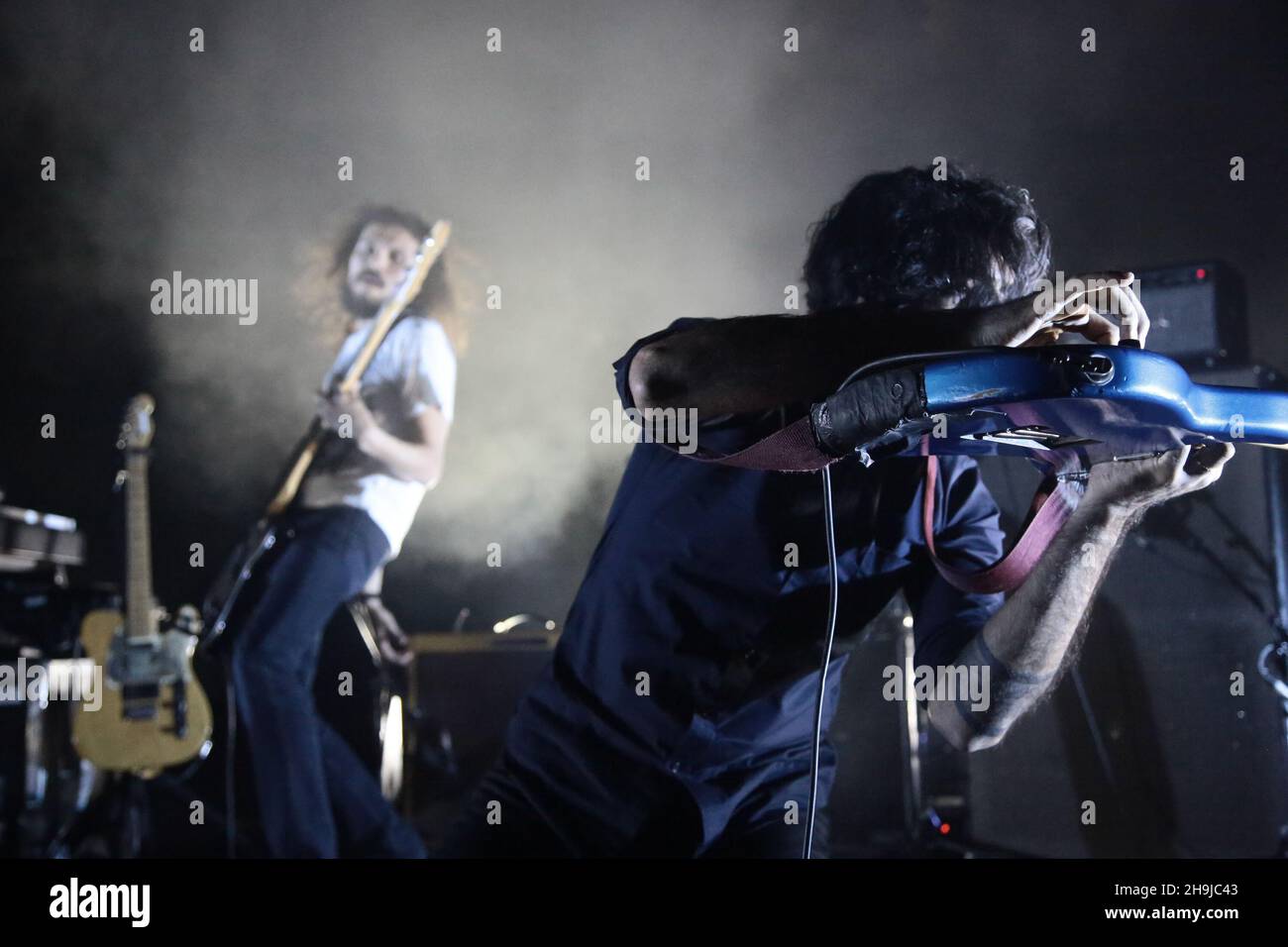 Munaf Rayani of Texan post-rock band Explosions in the Sky performing ...