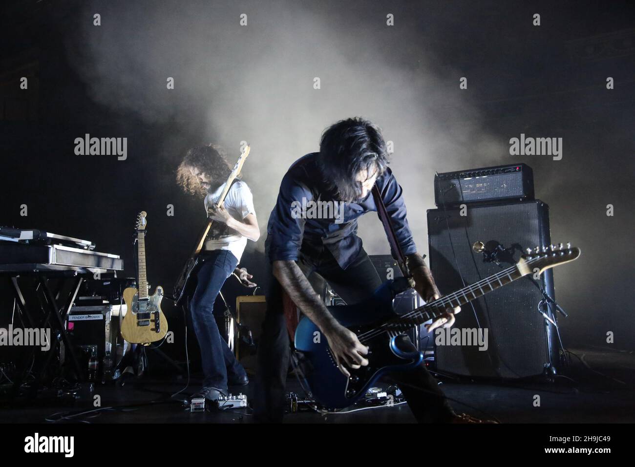 Munaf Rayani of Texan post-rock band Explosions in the Sky performing ...
